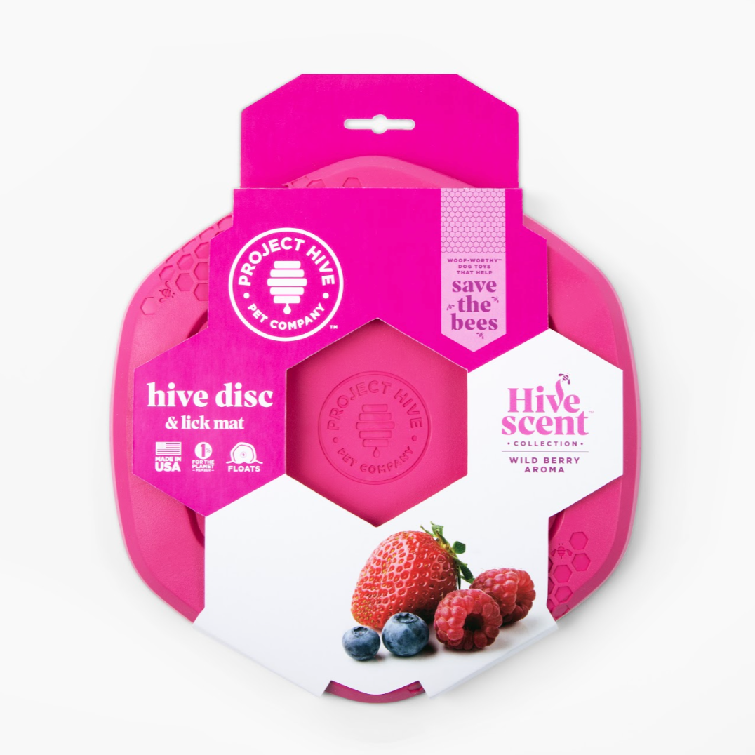 Hive™ Disc & Lick Mat - Wild Berry Scent (20 unit case pack) – Project Hive Pet Company LLC